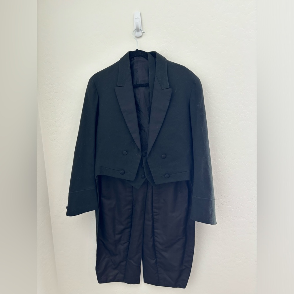 Victorian Men's 1905 Coattails With Name Label And Ve… - Gem